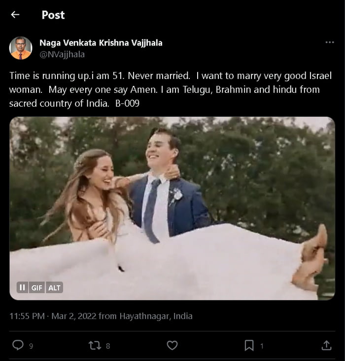 Israel woman are the best and Indian men are the purest. Two are iconic duo - 9GAG