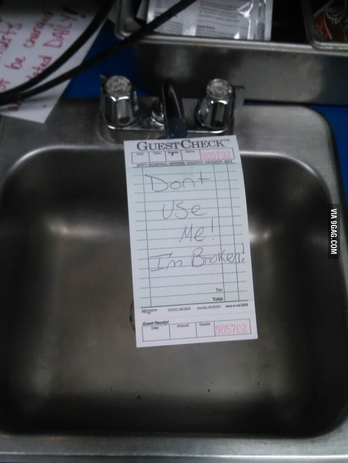 Poor sink, had it's heart broken one too many times - 9GAG