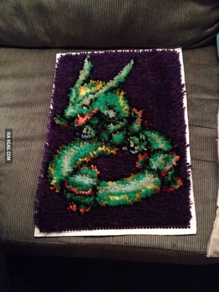 Rayquaza in rug form! I think people would buy these... - 9GAG