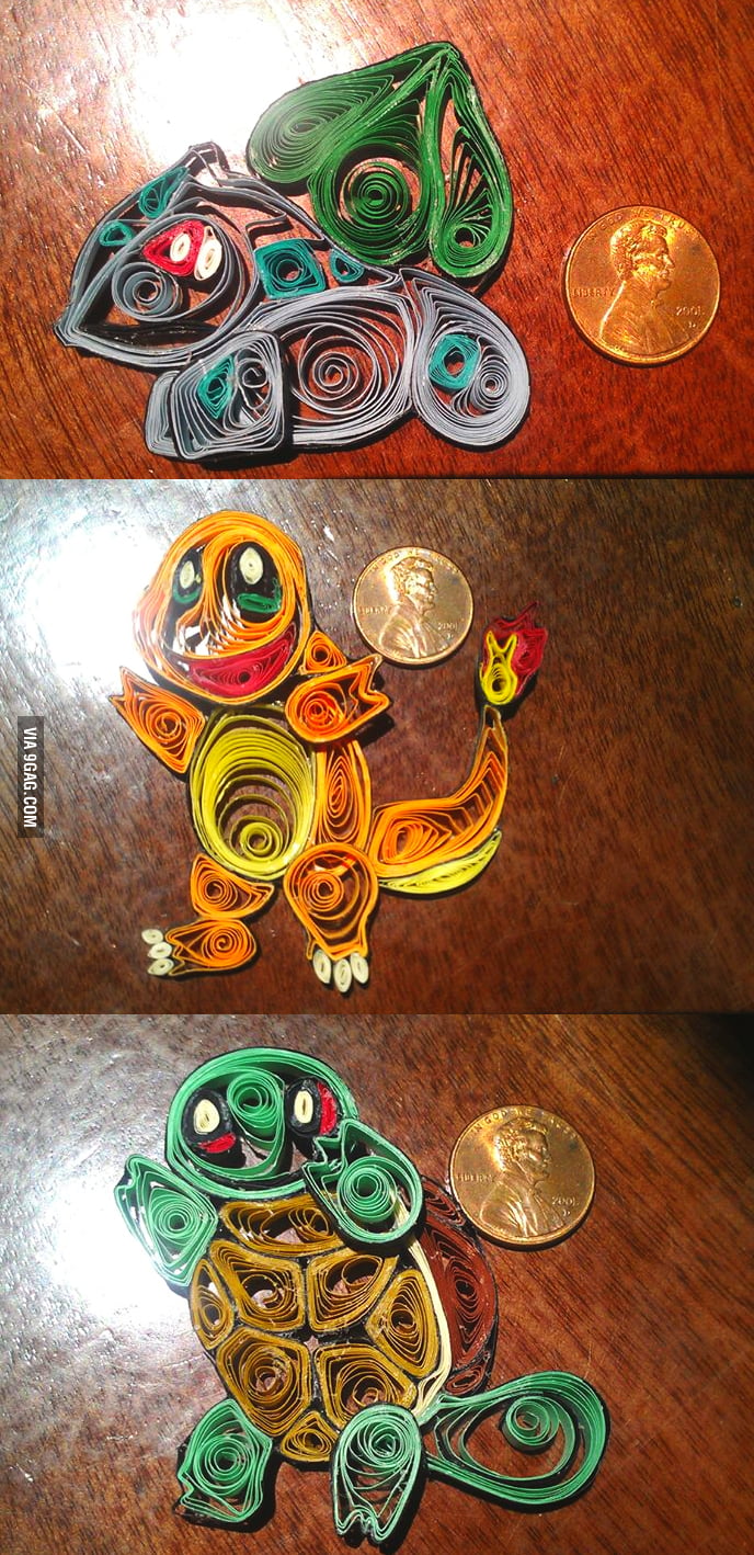 Paper quilling with pokemon as inspiration - 9GAG