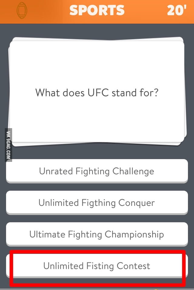 UFC stand for? - 9GAG