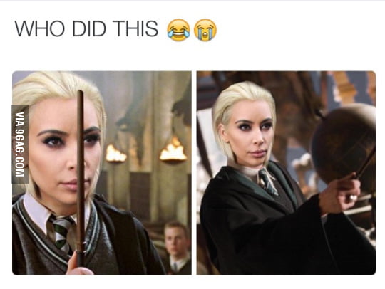 Kim as Draco Malfoy. lul. - 9GAG
