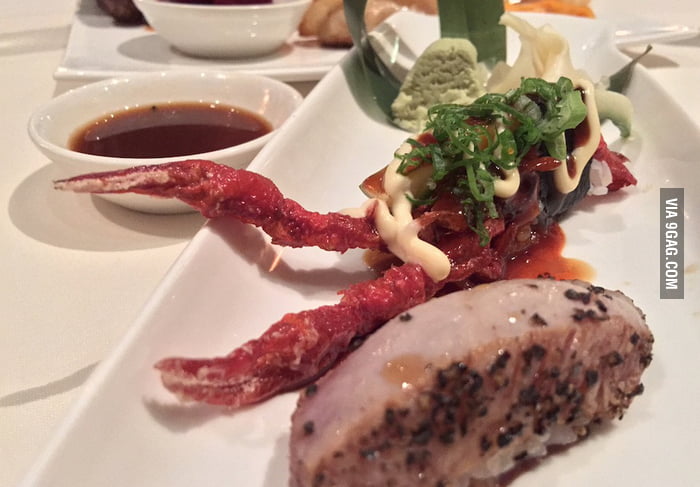 Softshell Crawfish Nigiri - 9GAG