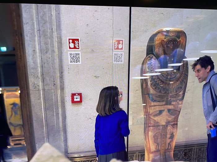 There is a QR code on the wall of the museum in Moon Knight that takes ...
