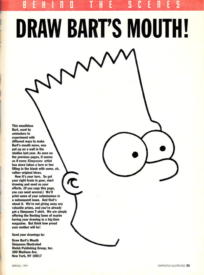 DRAW BART'S MOUTH - 9GAG