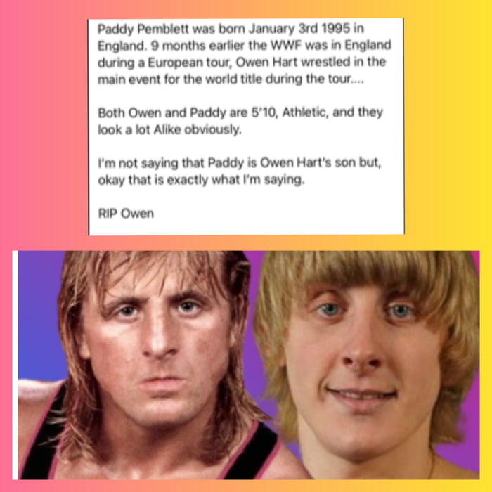 Patty Pimblett is Owen Hart's son? OMFG - 9GAG