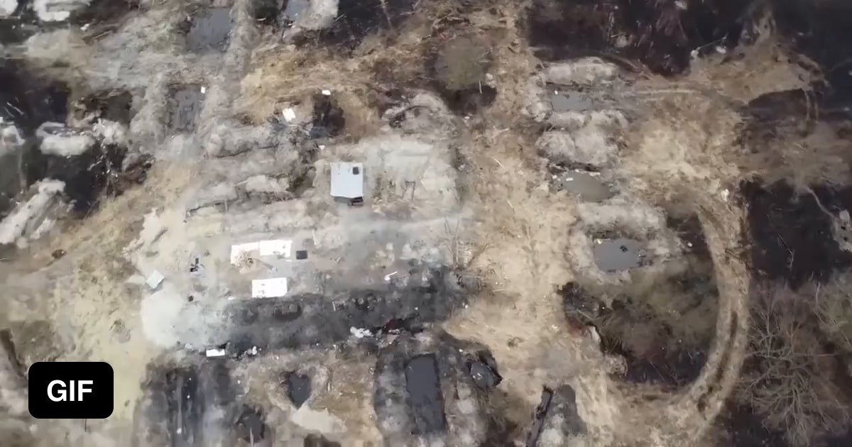 Trenches made by Russian troops in the "Red Forest", just next to ...