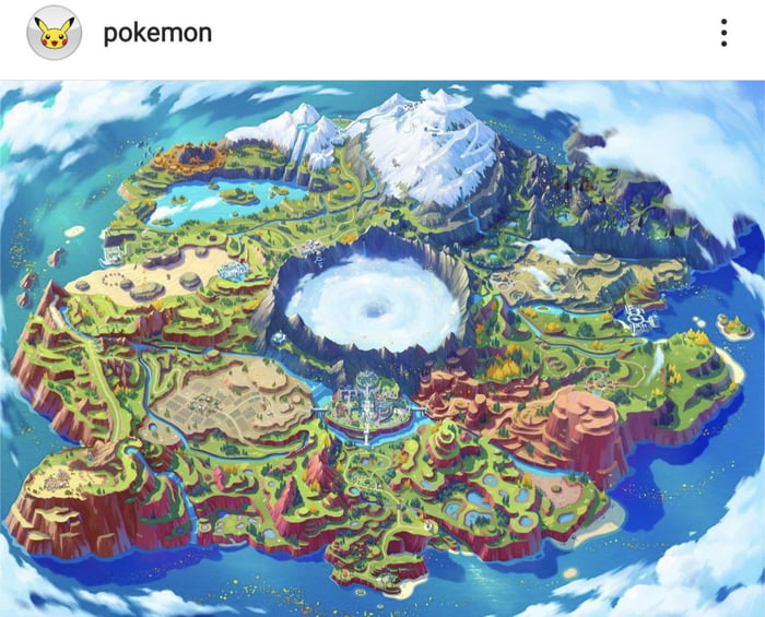 Paldea Region Map from Pokemon Instagram - 9GAG