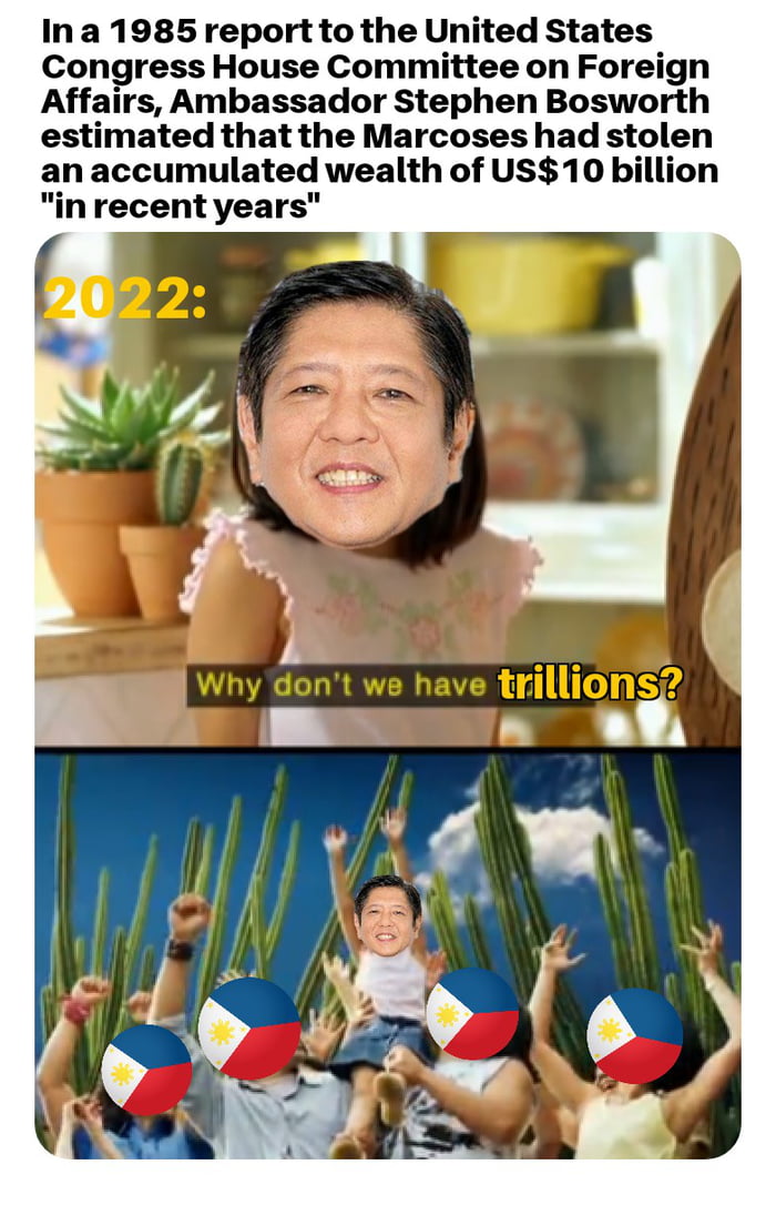 Come on, Marcos! You got the billions, now go for the trillions! Your ...