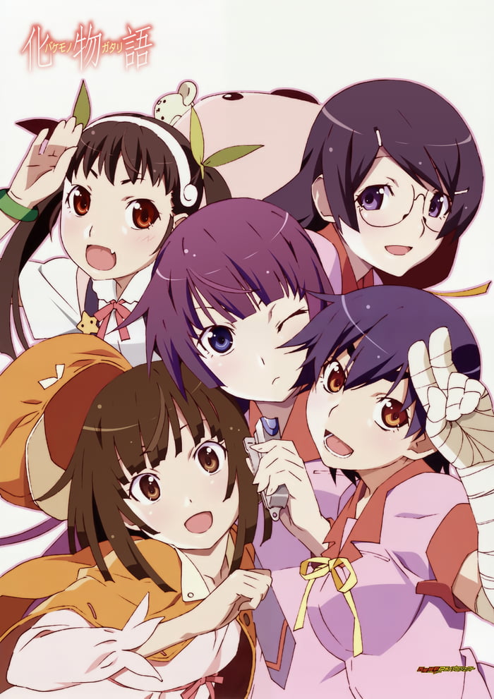 The Bakemonogatari girls. Monogatari Series #10 - 9GAG