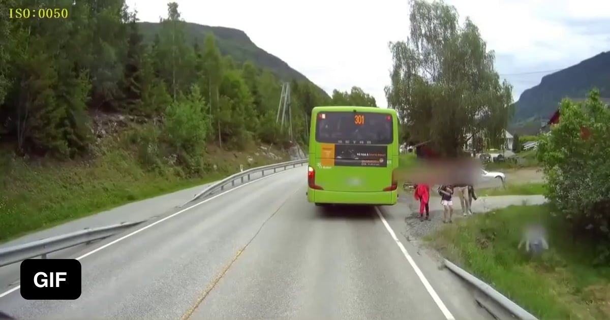 Truck's emergency brake system saves a life - 9GAG