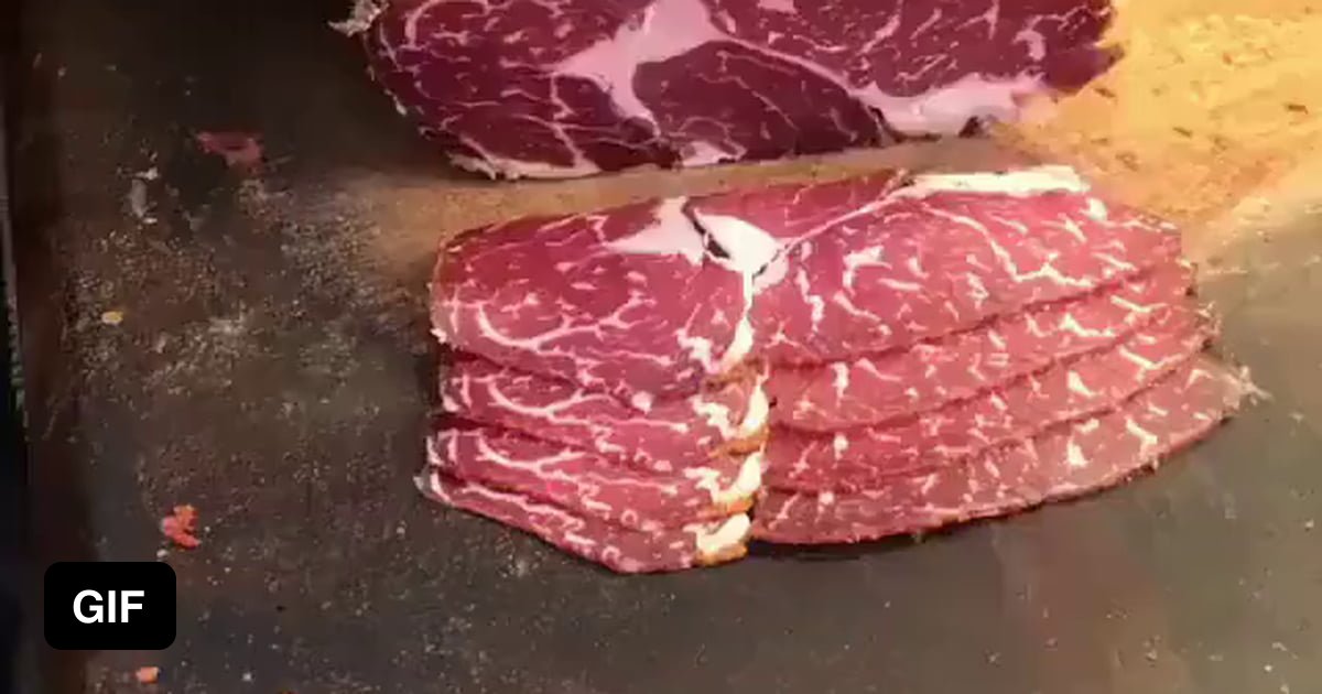 Perfectly sliced pastrami. - 9GAG