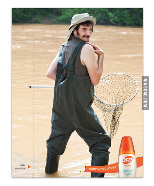 Looking up off bug spray ads and I was expecting some lady on a lawn ...