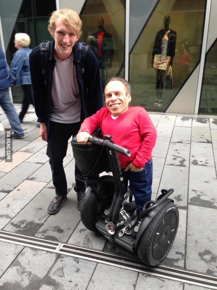 Warwick Davis Went Through Town On A Mini Segway 9GAG