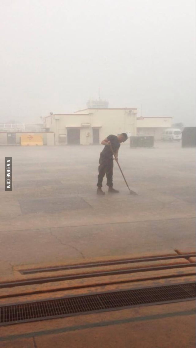 Ever f**k up so bad you had to mop up rain? - 9GAG