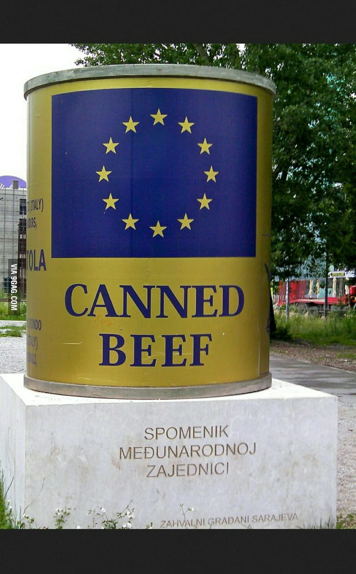 Speaking of silly monuments I present you ironic "Canned Beef" monument ...