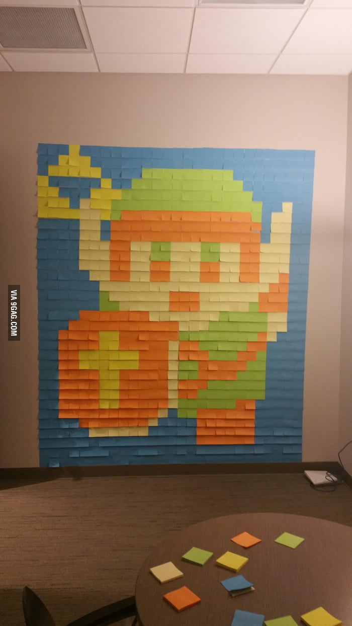 After 3 days and around 850 Post-It notes. IT IS FINISHED! - 9GAG