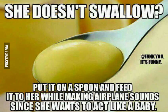 Thats some weird ass cum on the spoon - 9GAG
