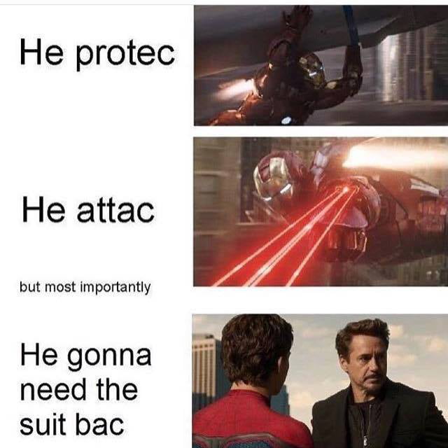 He protec, he attac, but most importantly, he's tryna get Aunt May in the Sac - 9GAG
