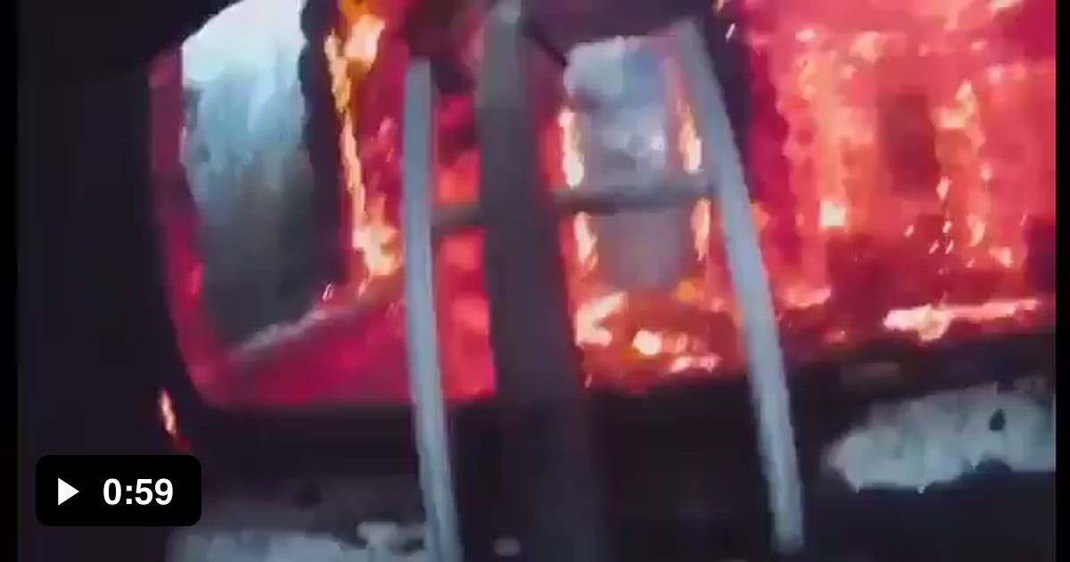 Gopro view of a firefighter putting out a house fire. Effective work ...