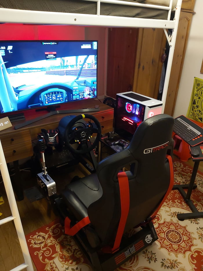 Any Sim Racers here, what do you think of my sim rig. Loft beds are ...