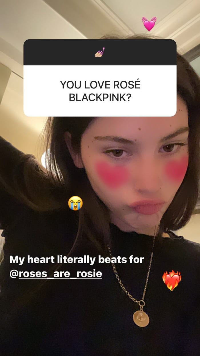 Gracie Abrams IG story w/ Rosé - 9GAG