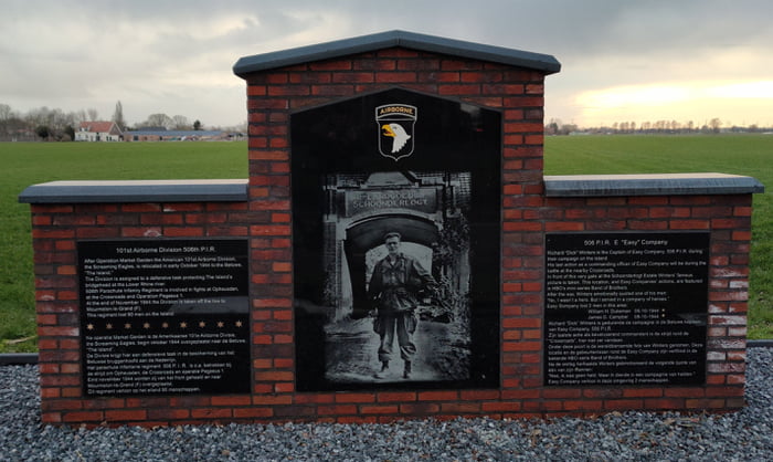 Monument of Captain Winters (Band of Brothers) near Elst, The ...