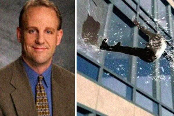 Canadian attorney Garry Hoy showing a group of young students at his ...