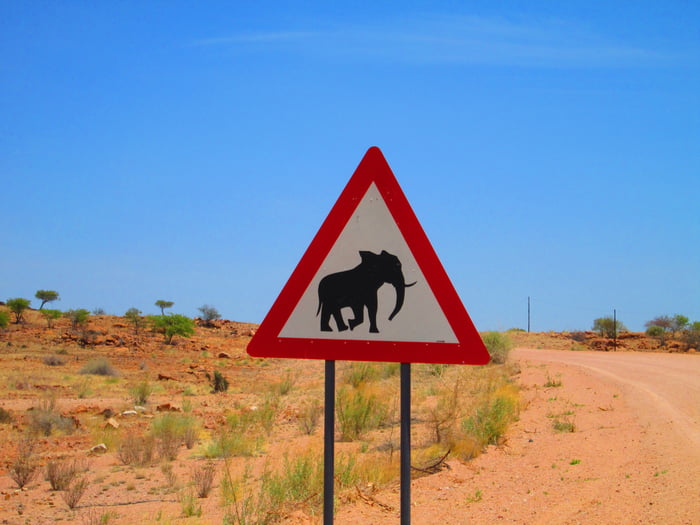 Just a normal road sign in Namibia - 9GAG