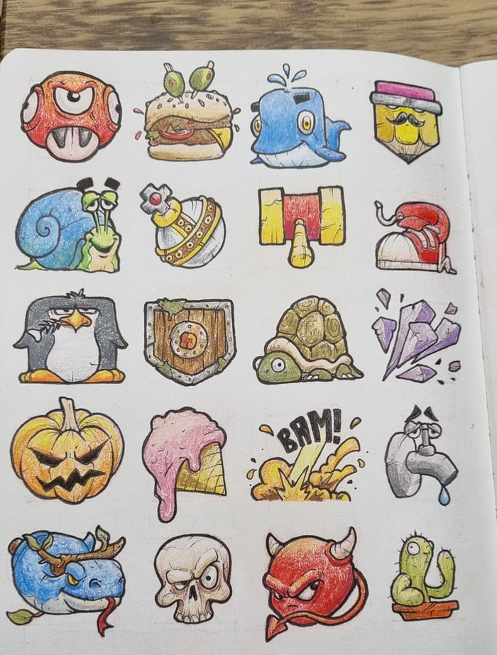 Some random drawings practice - 9GAG