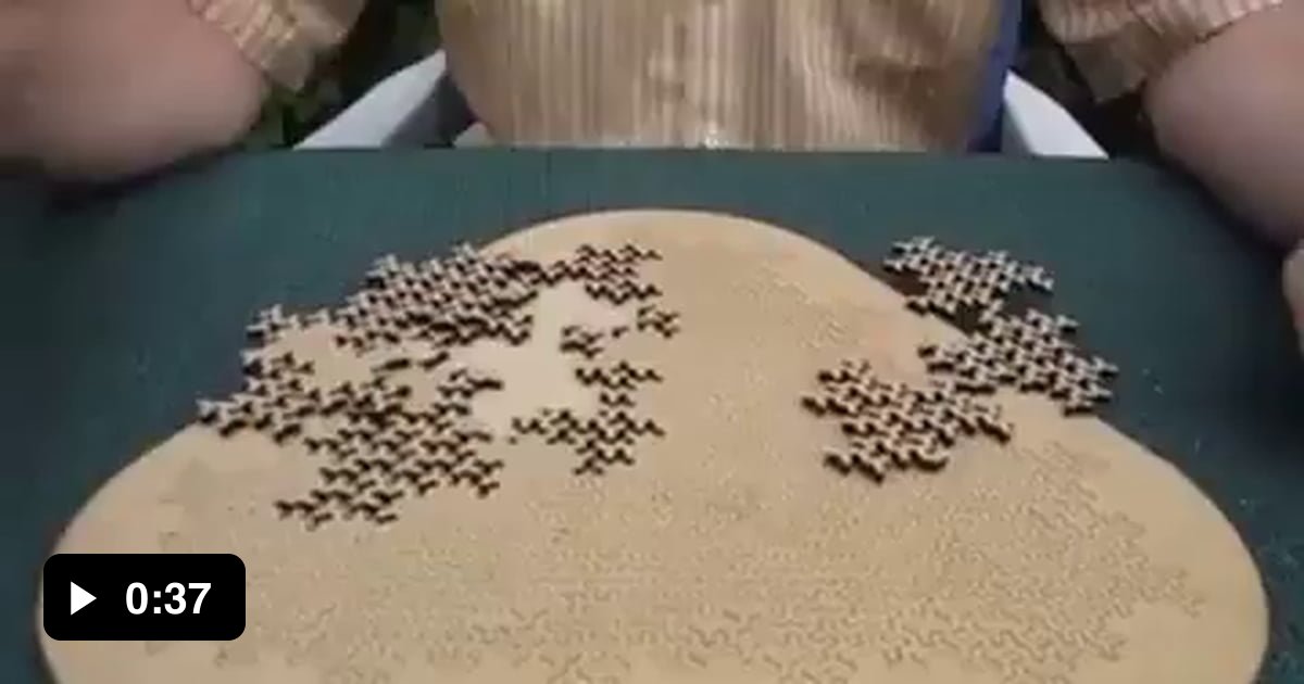 Super satisfying puzzle where the pieces disappear made by Oskar van Deventer - 9GAG