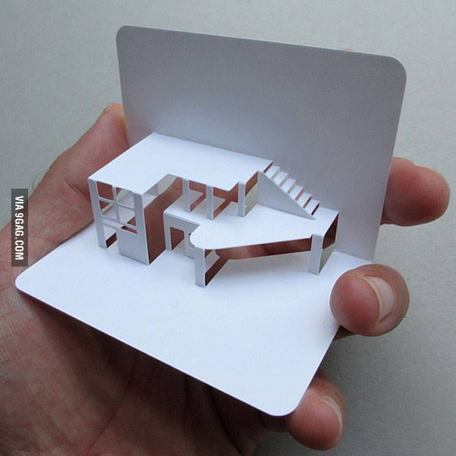 3d hand made card - 9GAG