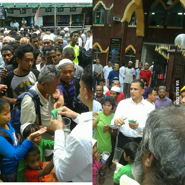 Every week after muslim friday prayers,this man does this. - 9GAG