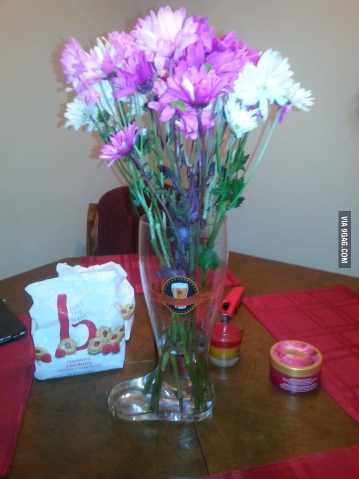 No vase? No problem. - 9GAG