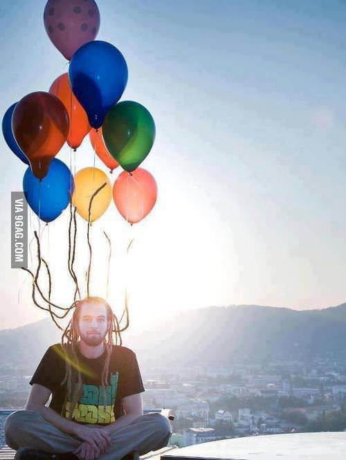 Dude, my hair is getting high... - 9GAG