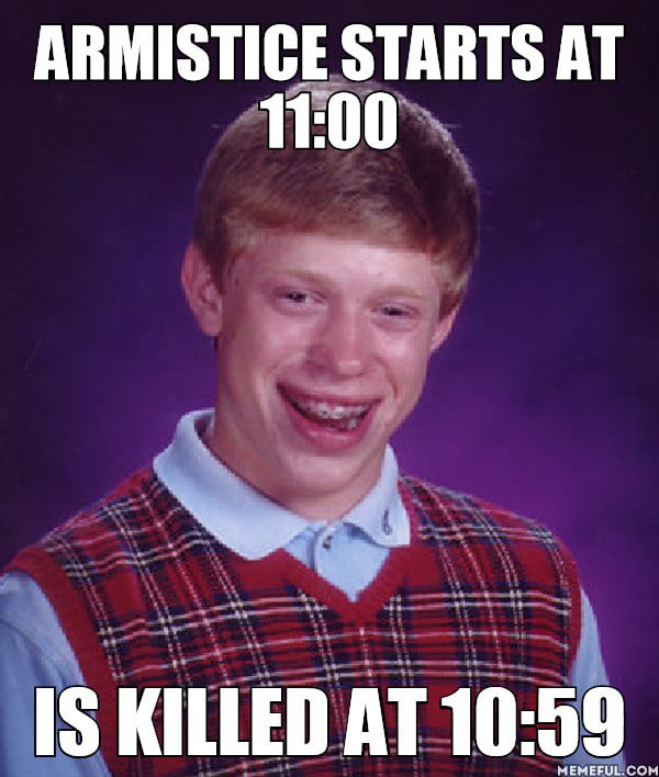 Henry Gunther. The last soldier killed during the WW1 - 9GAG