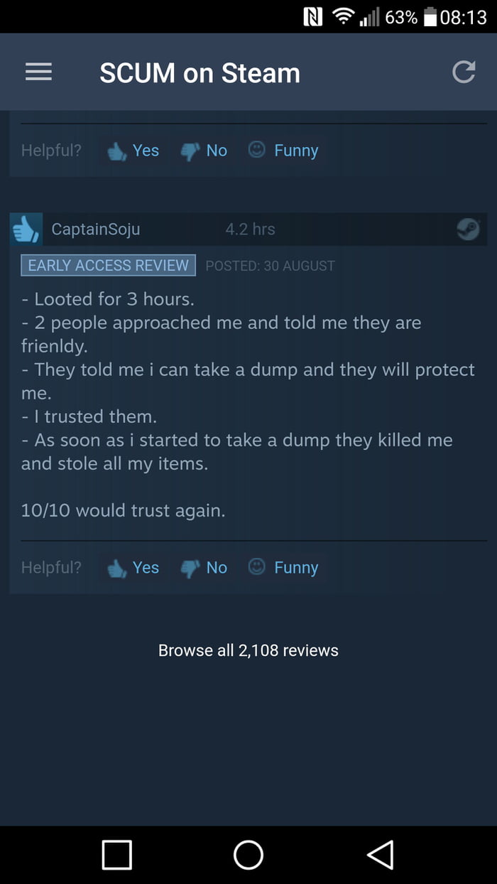 Scum game review on steam. - 9GAG