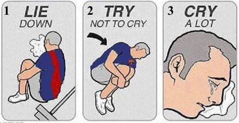 Barcelona fans crying two days in a row - 9GAG