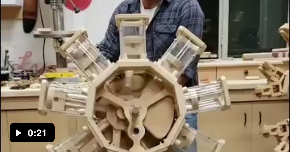 9 cylinder radial engine - 9GAG