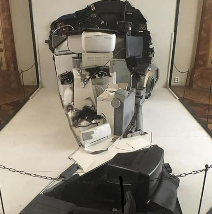 Portrait on Nikola Tesla made entirely of electric machines - 9GAG
