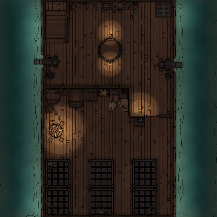 Dungeons and Dragons map with proper lighting for the DM's out there ...