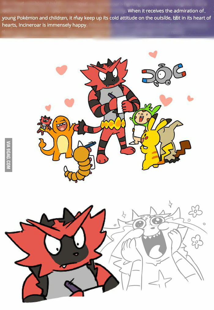 Incineroar is cute. - 9GAG