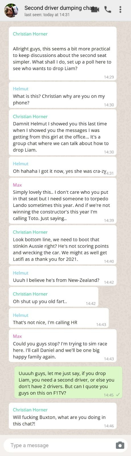 Breaking: Leaked RB Group Chat about dropping Lawson - 9GAG