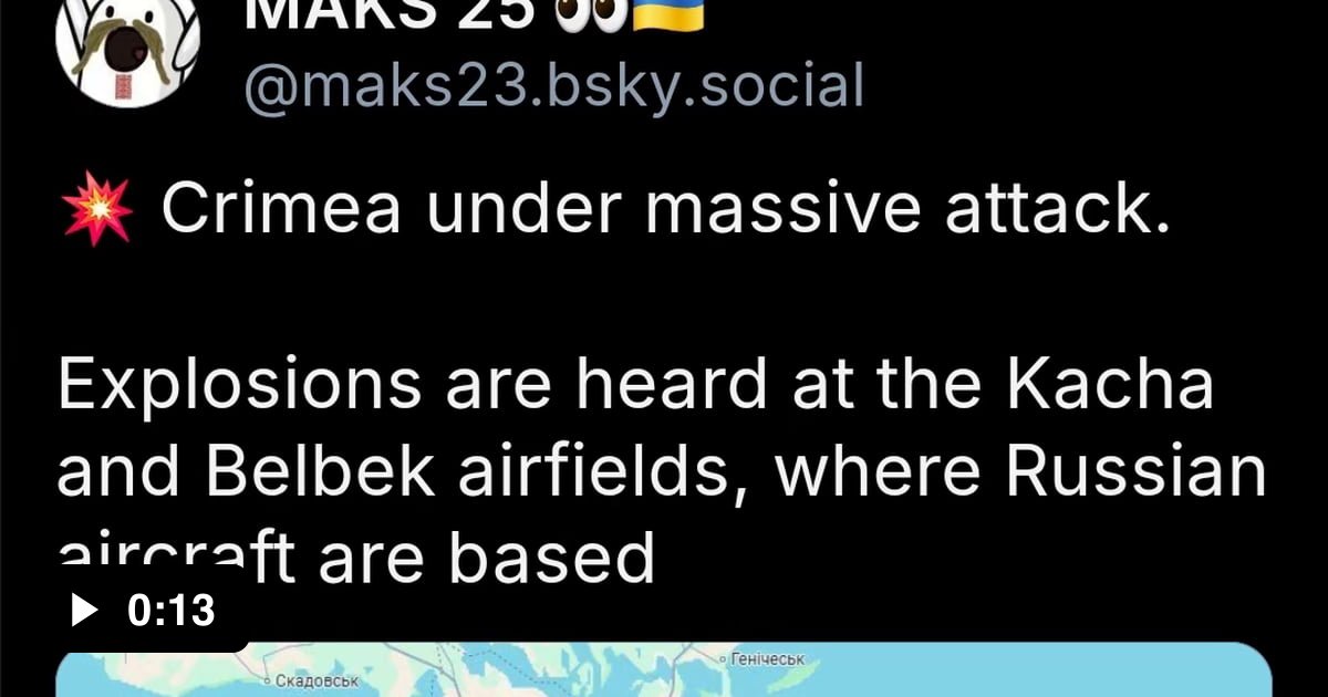 Crimea under massive attack. Explosions are heard at the Kacha and Belbek airfields, where ...