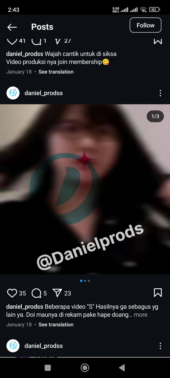 Nih akun ig kaya jualan video pekob dia ma cewe2/selebgram Barangkali ada saos leak nya puh hehe ...