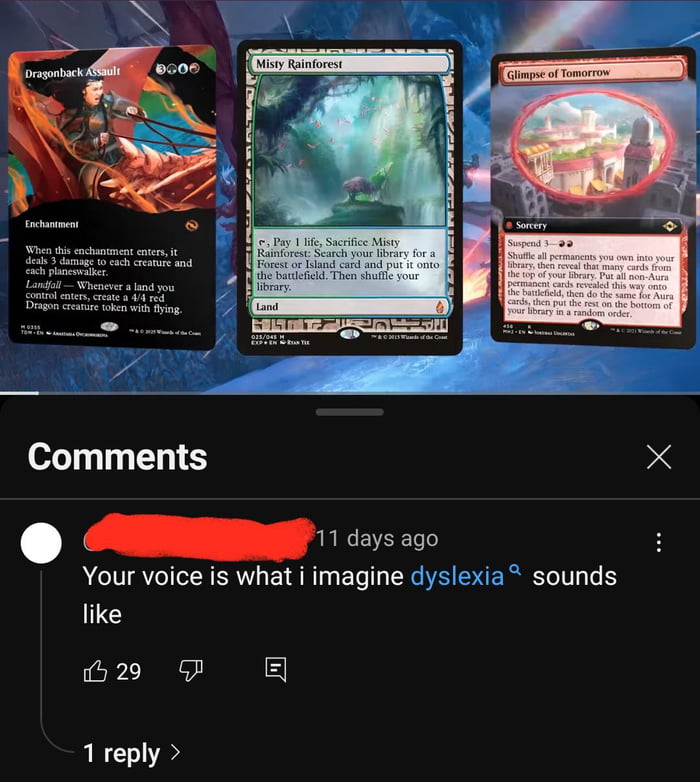 On a Magic the Gathering video - 9GAG