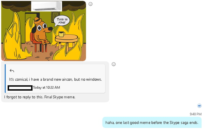 My boss sent me this (RIP Skype). - 9GAG