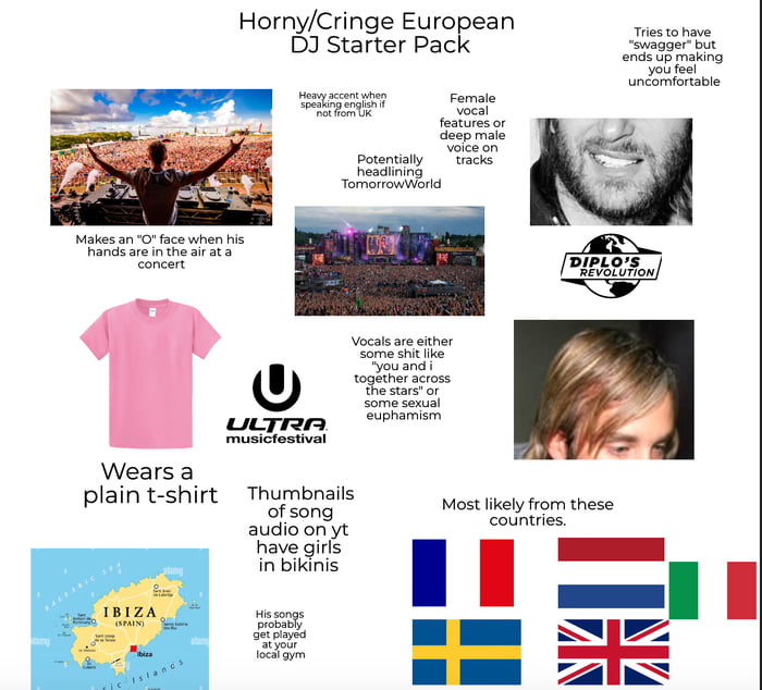 Horny/Cringe European DJ Starter Pack - 9GAG