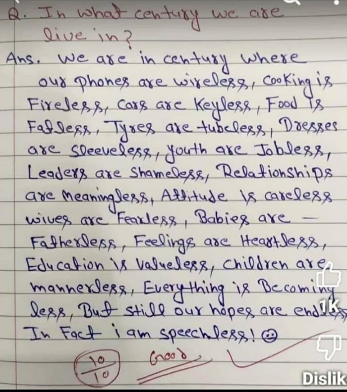 Now that's a good answer - 9GAG