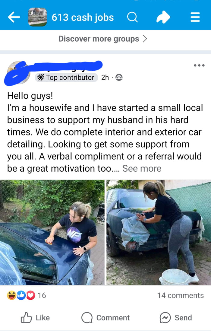 Babe, you can't use this car to advertise your cleaning business. *angles ass*... nvm!! - 9GAG